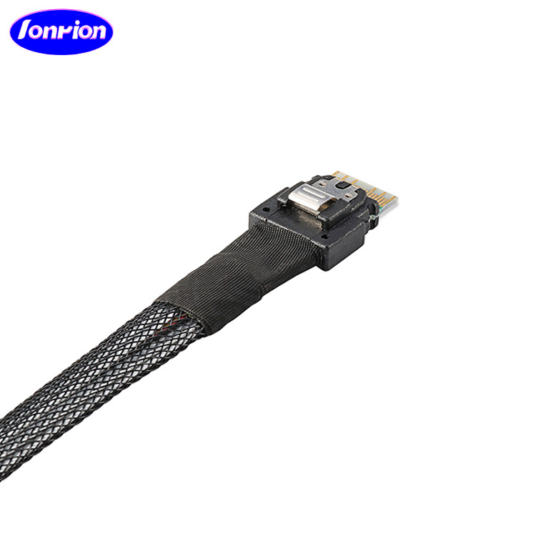 PCIE4.0 Slimline SAS SFF-8654 4i 38P转Mini SAS HD SFF-8643线-阿里巴巴