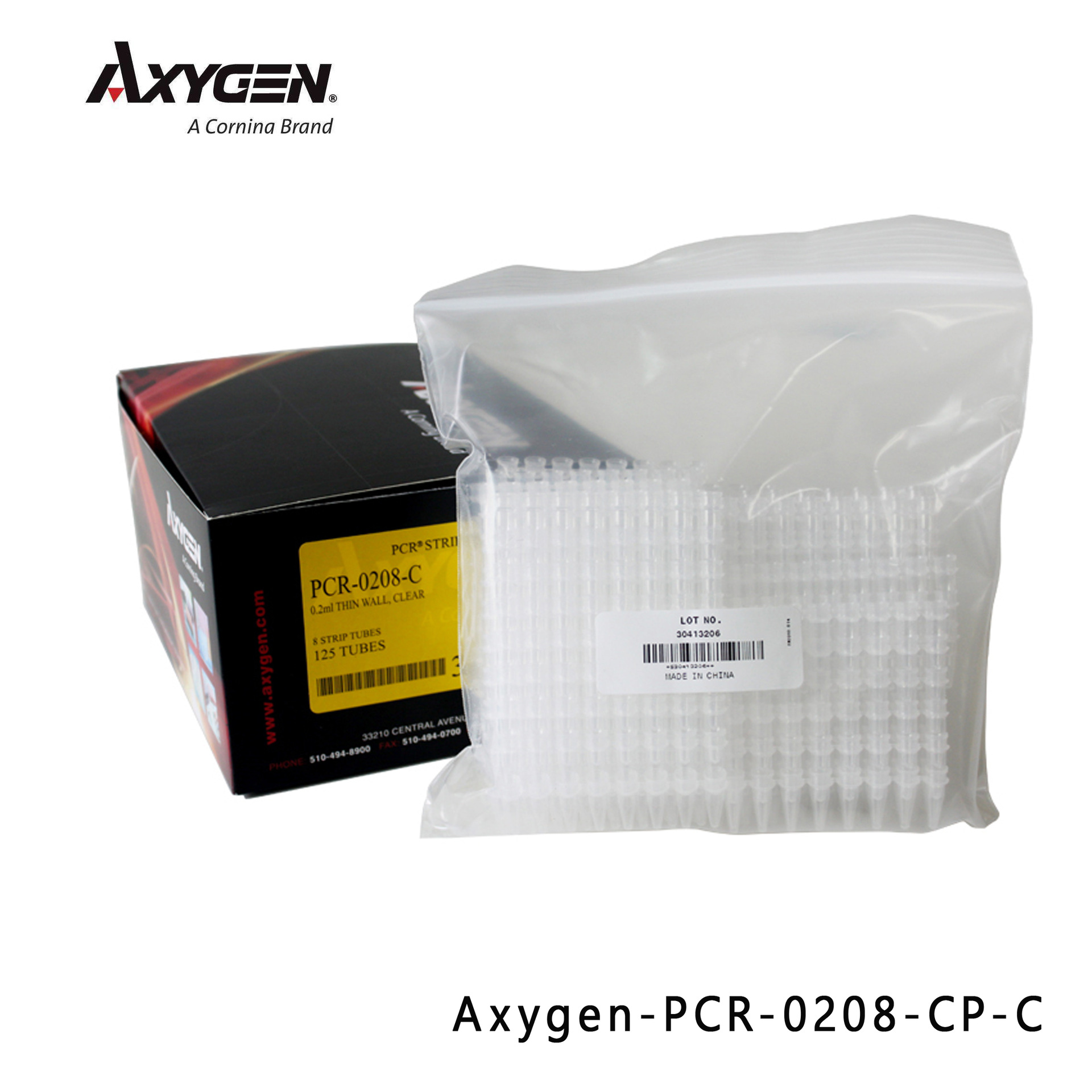 爱思进 Axygen PCR-0208-CP-C 0.2ml PCR 八连排管(鼓)含盖-阿里巴巴
