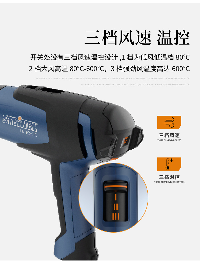 供应德国原装STEINEL司登利工业用电子调温进口热风枪HL1920E升级-阿里巴巴