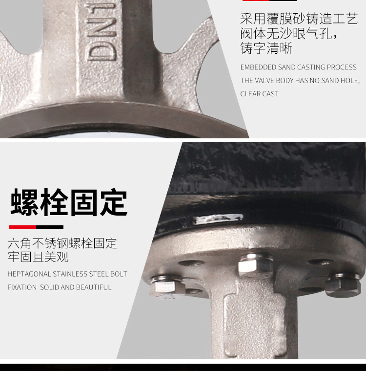 手柄涡轮对夹式四氟不锈钢蝶阀D71F-16P D371F-16P DN50 100 150-阿里巴巴