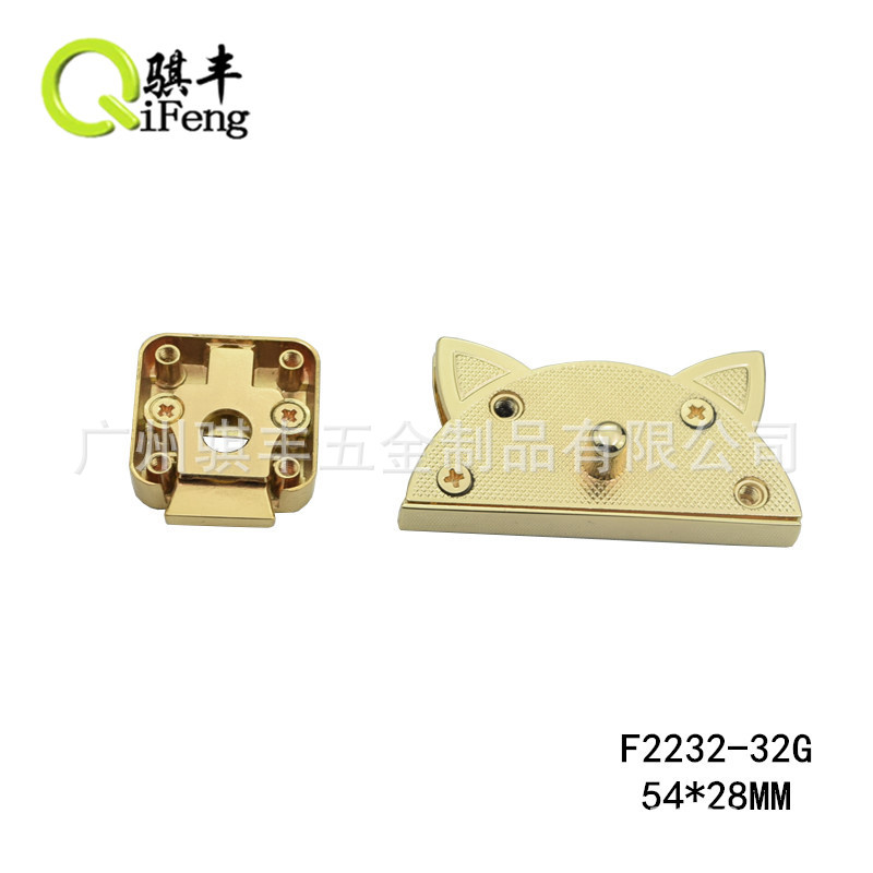 骐丰厂家销售 锌合金按锁 手袋机关锁 箱包锁扣 猫咪按锁 F2232#-阿里巴巴