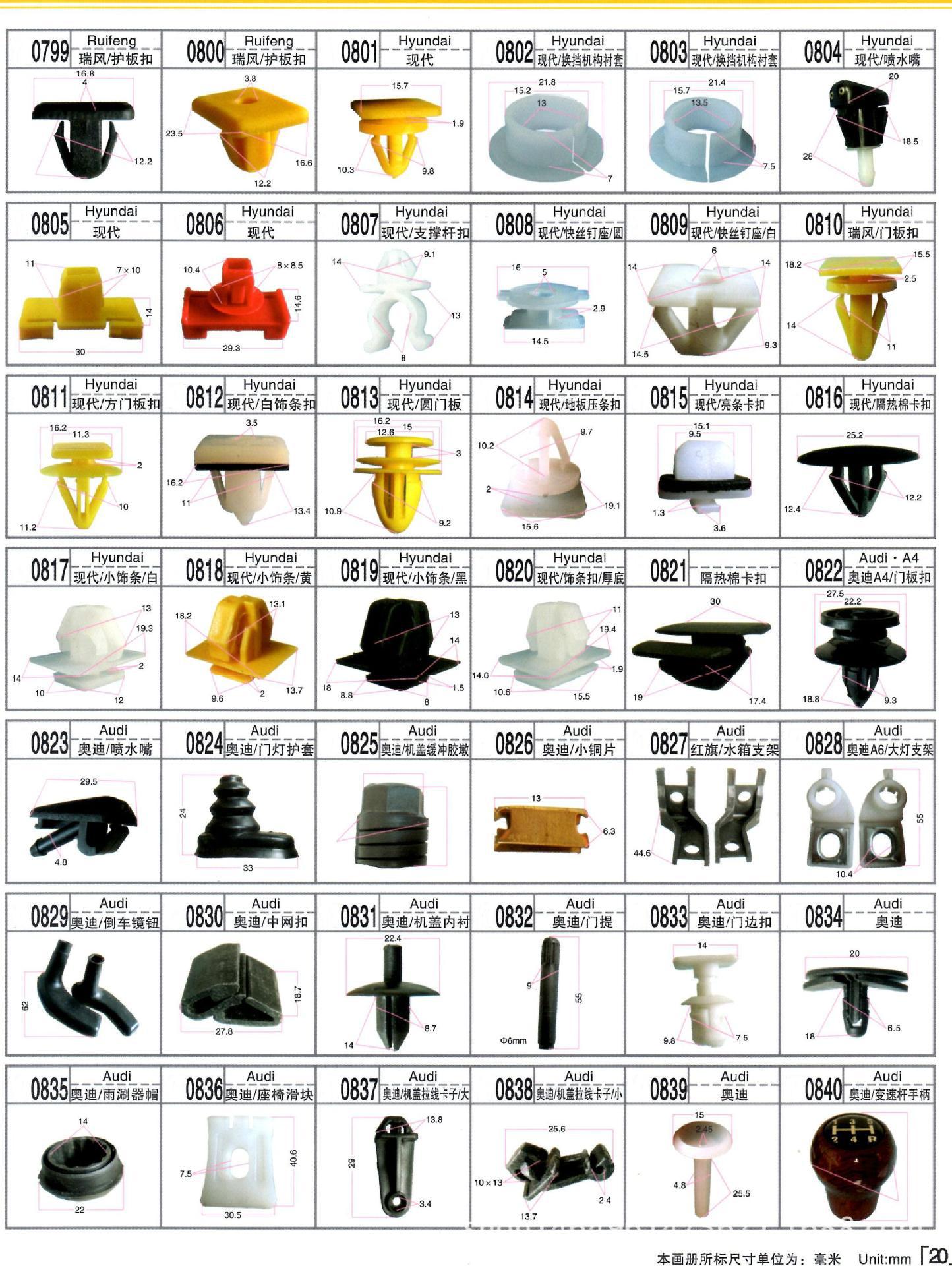 适用福特丰田本田宝马奥迪大众挡泥板扣塑料装饰固定膨胀螺丝卡扣-阿里巴巴