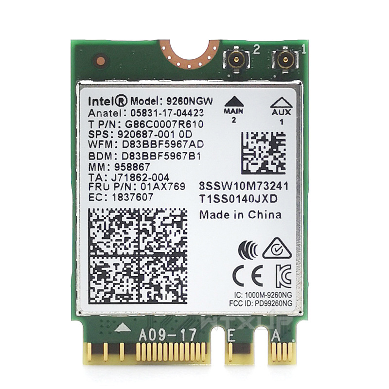 9260NGW AC 2.4G/5G双频千兆内置无线网卡WIFI接收 5.0蓝牙NGFF-阿里巴巴