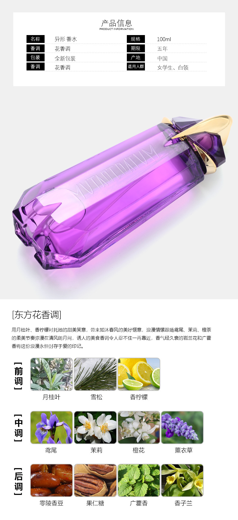 Cross border brand Alien Muller alien aliens amber perfume Angel Charm ...