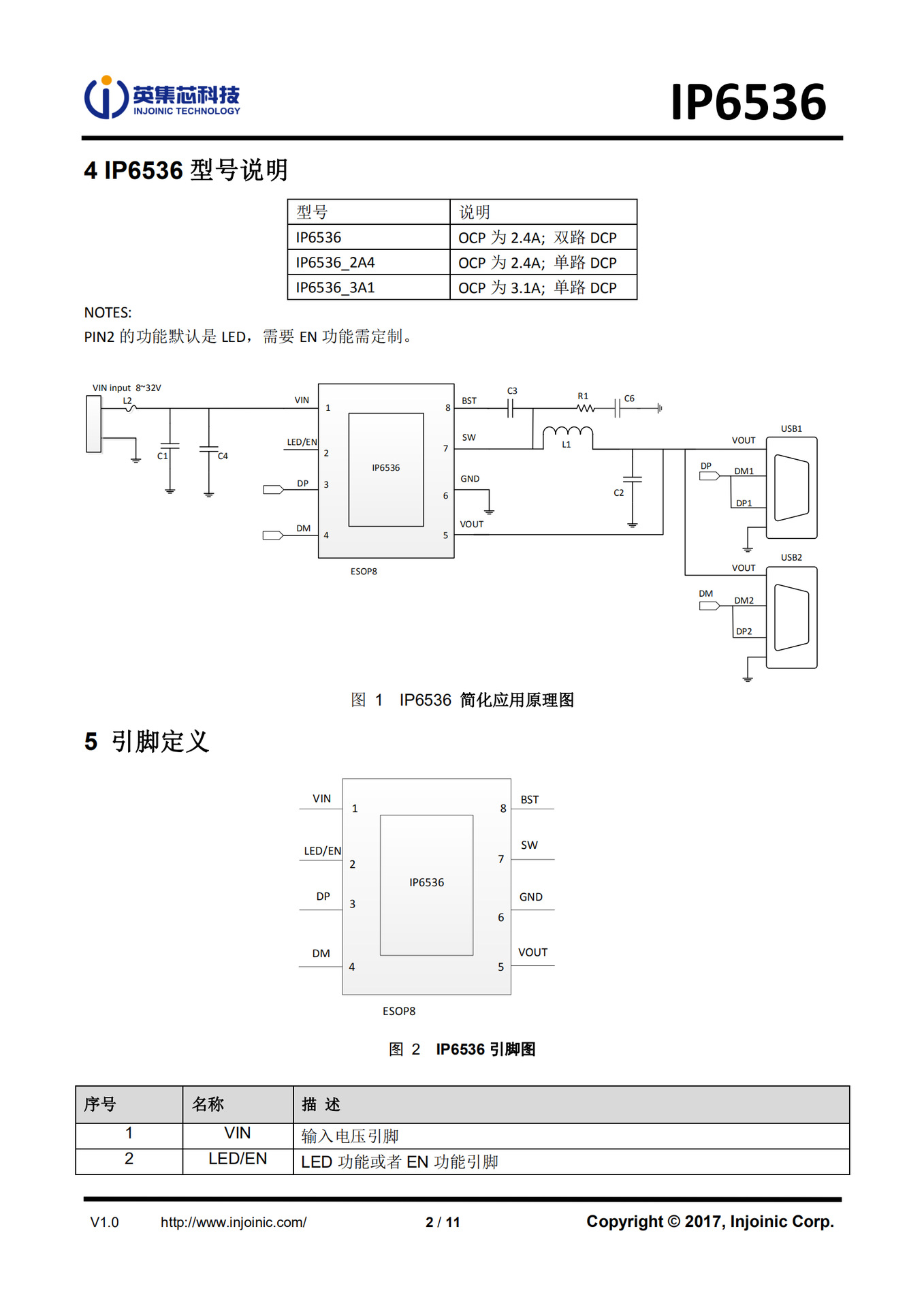 英集芯 IP6536 双口车充IC 输出 2.4A/3.1A，集成同步降压芯片-阿里巴巴