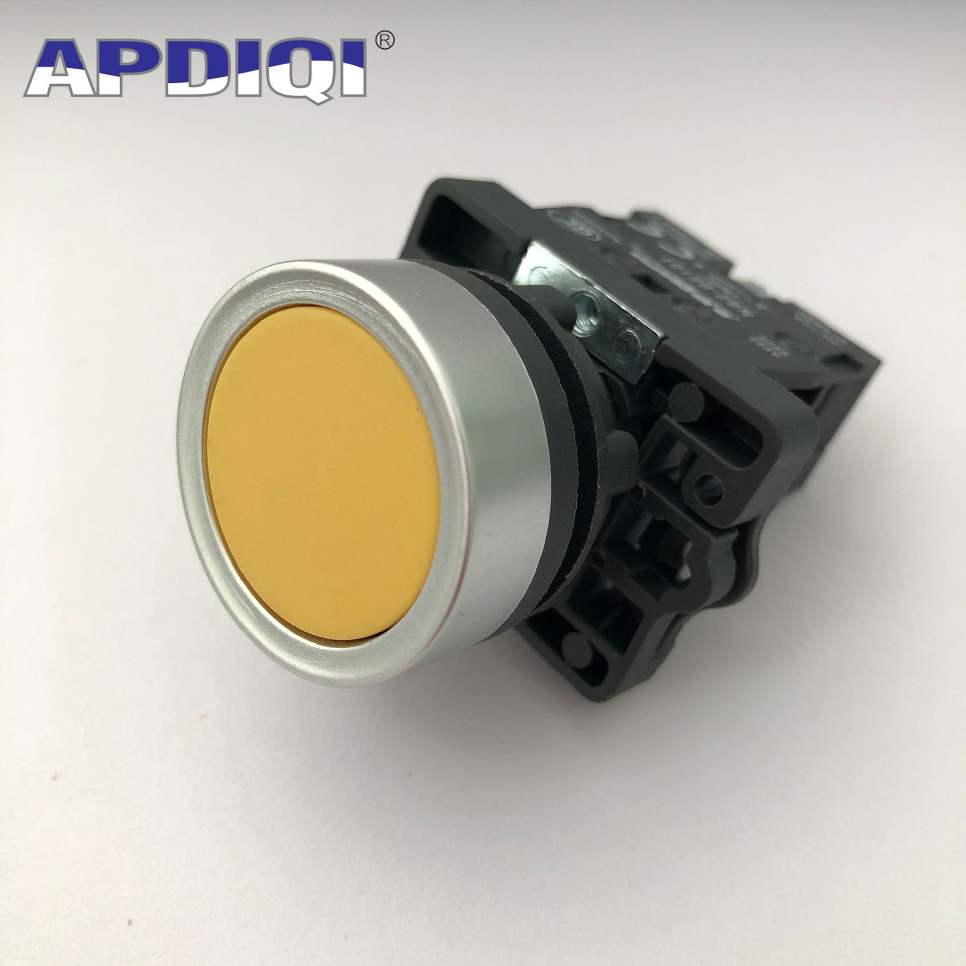 APDIQI按钮开关XA2-EA31自复圆形平头电梯启动停止自锁防水22mm-阿里巴巴