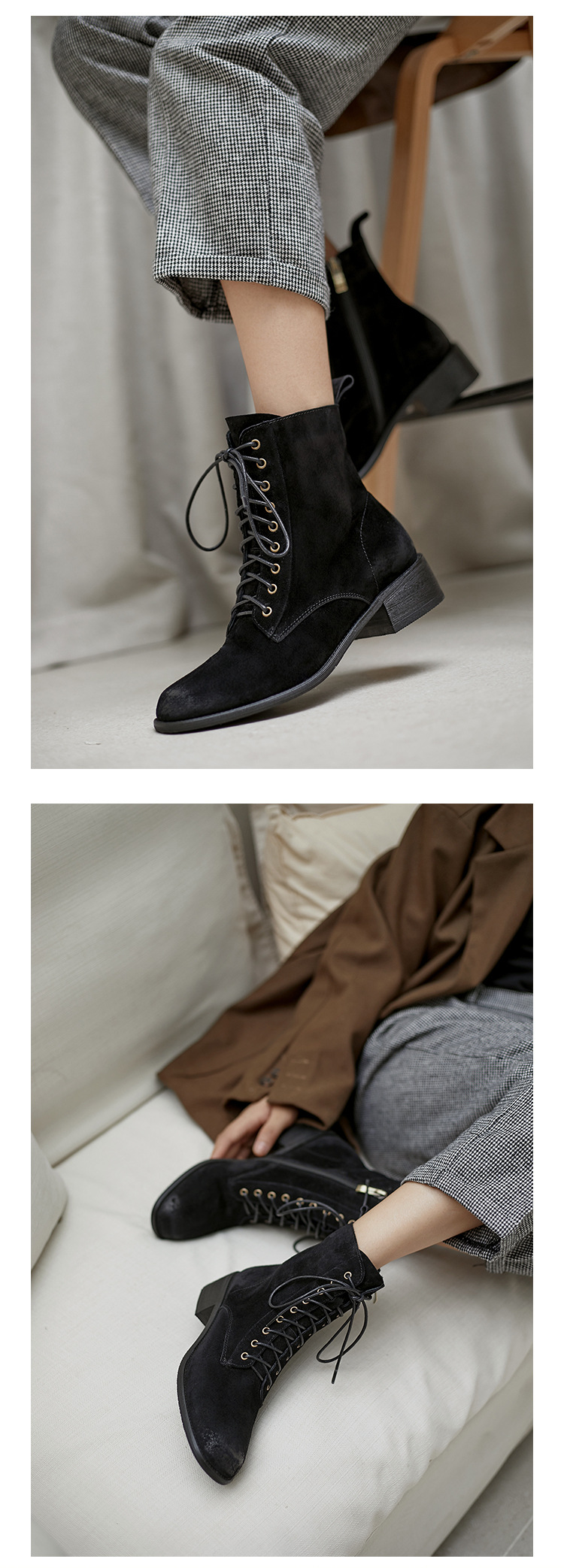 Chiko Tabetha Round Toe Block Heels Boots