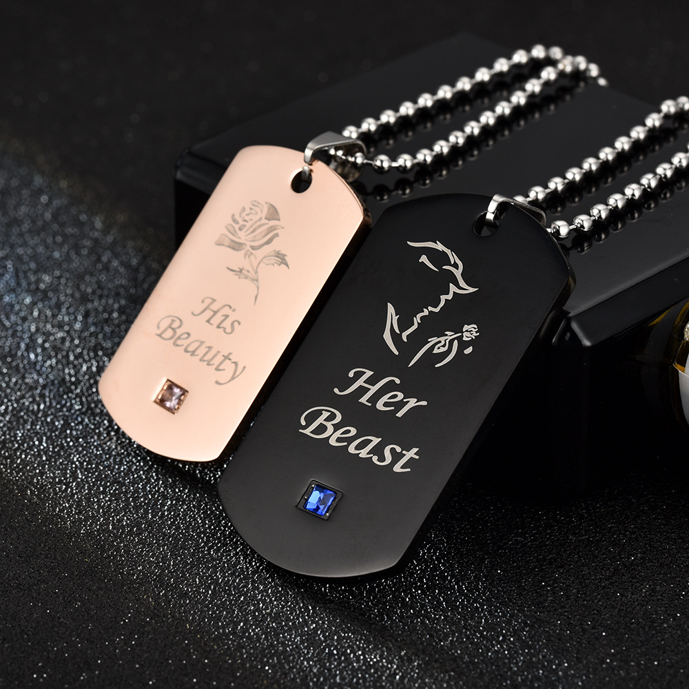 Wholesale black one arrow through the heart her beast his beauty couple ...