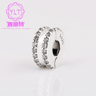 雅丽特 潘家s925 银珠子 19冬季双环密镶定位扣798422C01-阿里巴巴