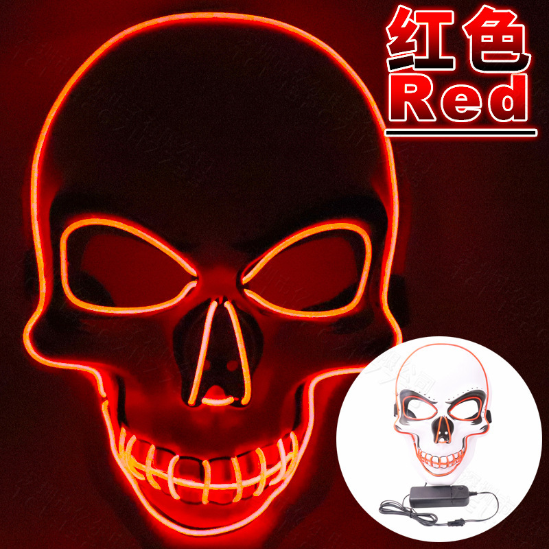 Halloween Christmas party LED Glowing Mask Skull Face Mask Horror Ghost ...