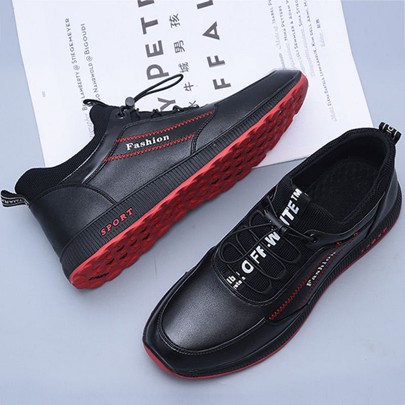 Men's Shoes Autumn 2020 New Men's Casual Shoes PU Leather Running Shoes ...