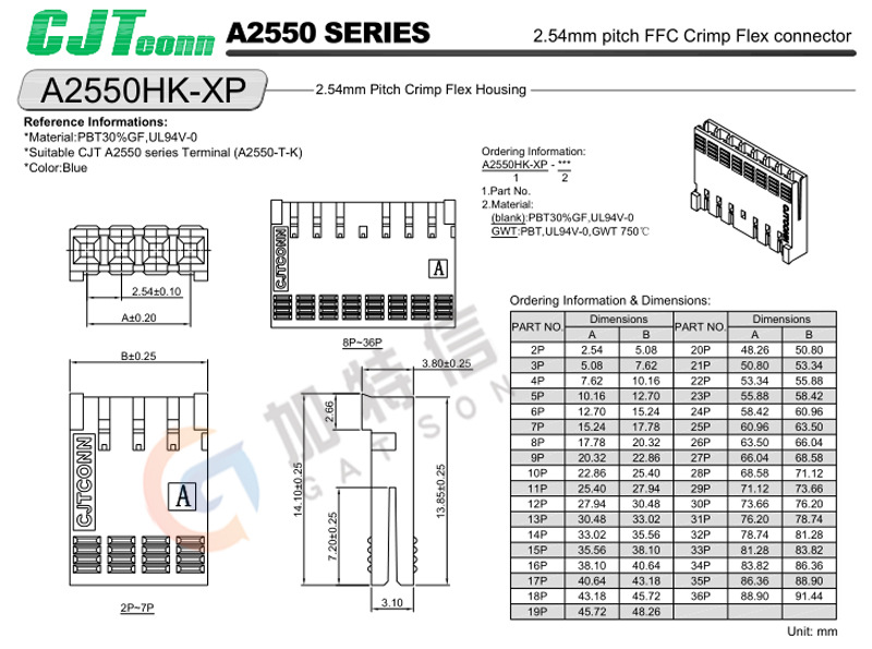 A2550HK-4P 连接器原装 压线端子胶壳 间距P=2.54MM-阿里巴巴