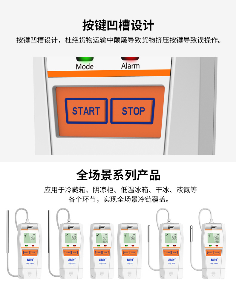 精创TLOG 100系列高精度温湿度记录仪 实验室冷链药店 CNAS校准-阿里巴巴