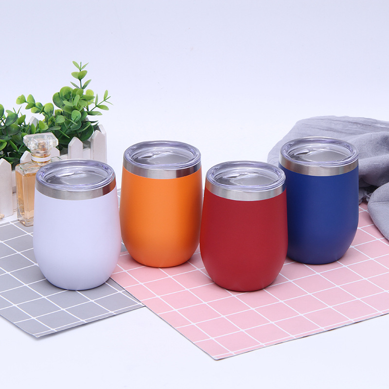 亚马逊简约304不锈钢保温杯双层真空咖啡杯swigU型12oz蛋壳杯现货-阿里巴巴