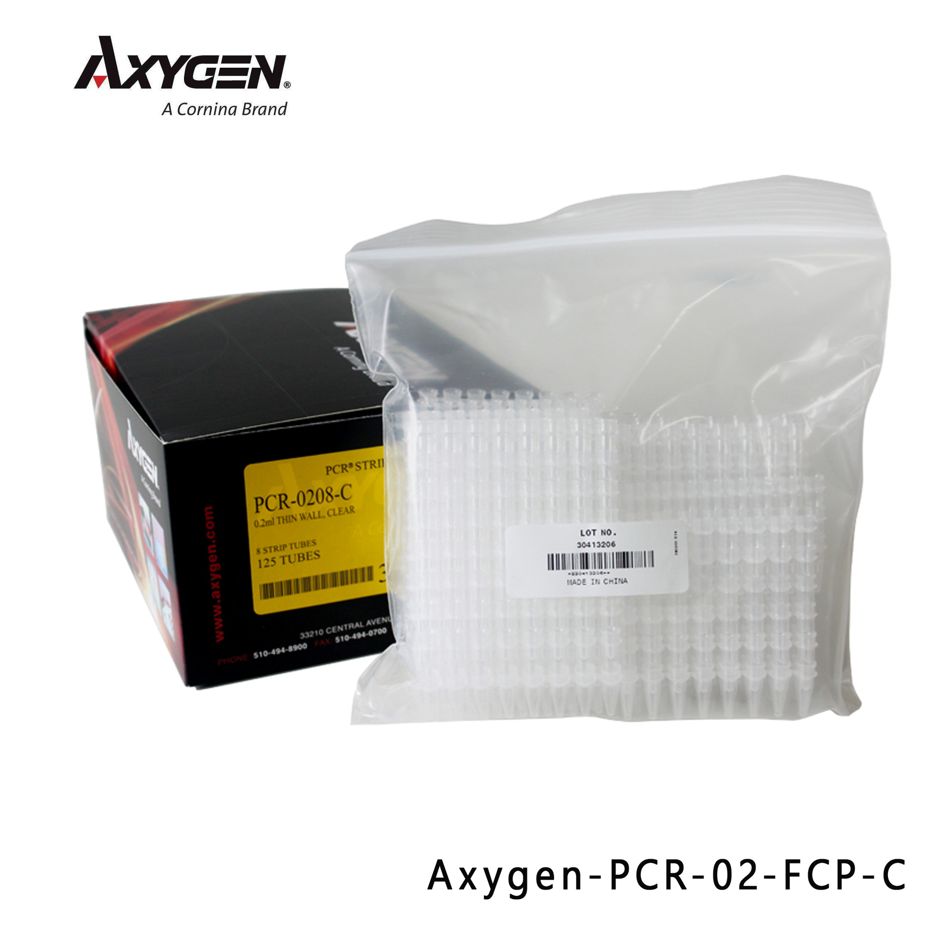 爱思进Axygen PCR-02-FCP-C 0.2ml非荧光定量八排管平盖125排/包-阿里巴巴