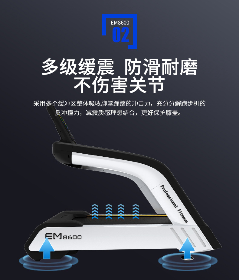 跑步机健身房专用大型商用级室内减震多功能静音智能触摸屏跑步机-阿里巴巴