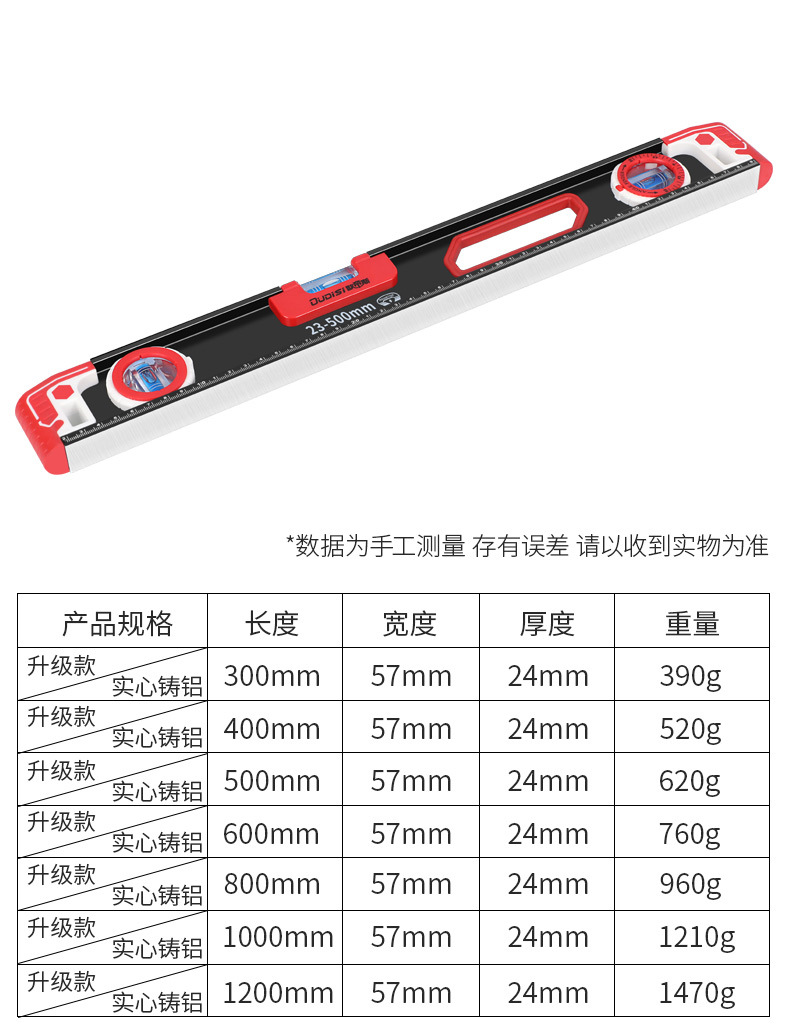 高精度水平尺装修平衡尺铝合金加厚强磁水平尺多规格建筑水平尺-阿里巴巴