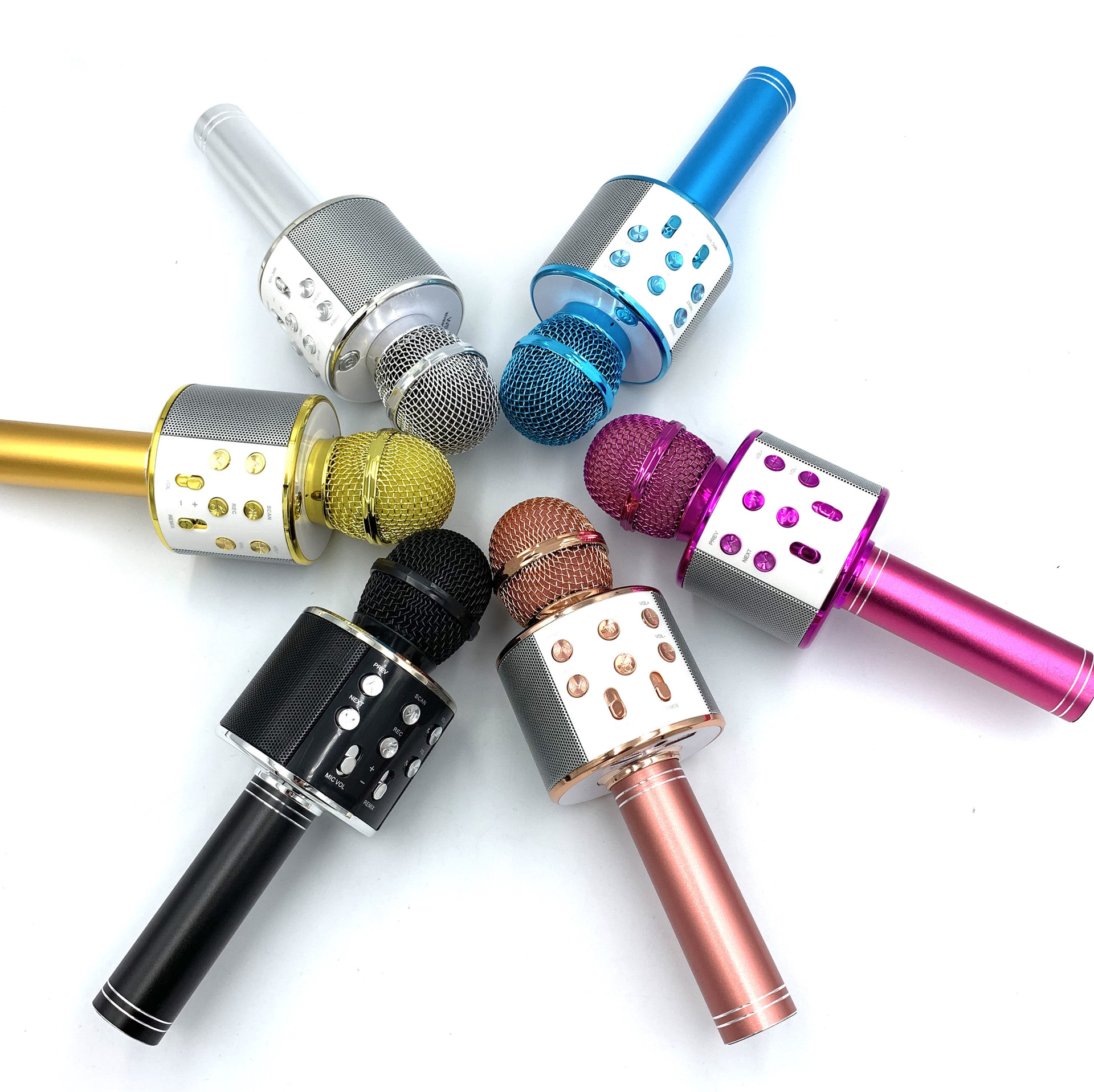 新款高配LED灯WS858L家庭KTV音响话筒户外活动蓝牙音箱无线麦克风-阿里巴巴