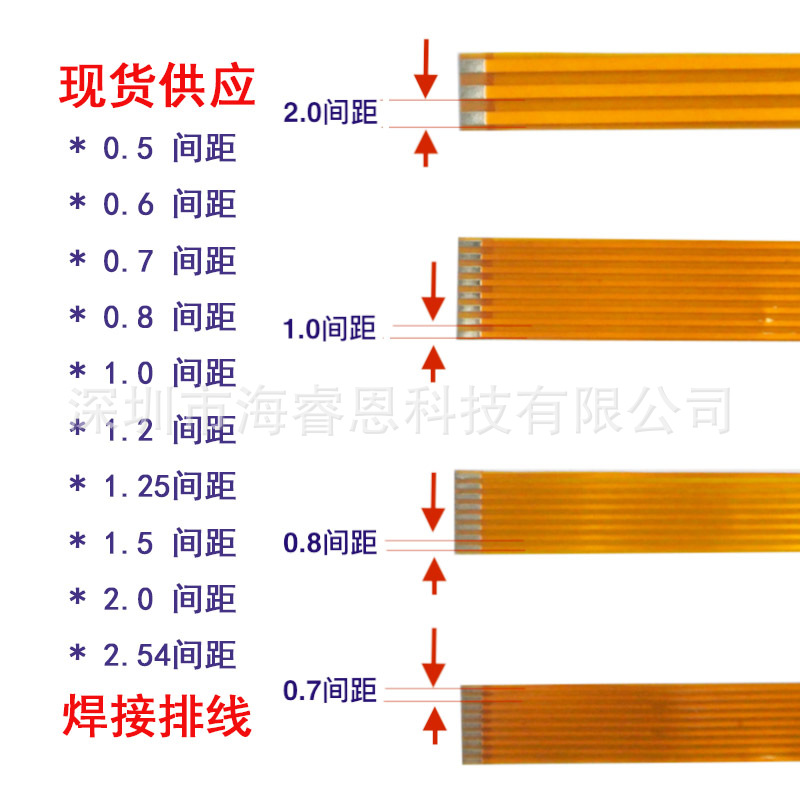 黄色FPC软排线0.5间距-28P-70MM 同面金手指2.5mm MIPI测试LDVS线-阿里巴巴