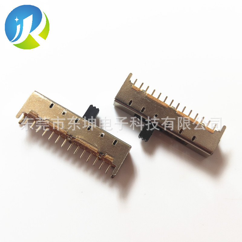 东坤开关拨动开关SS-18D01G5(1P8T)立式单排十四脚滑动玩具开关-阿里巴巴