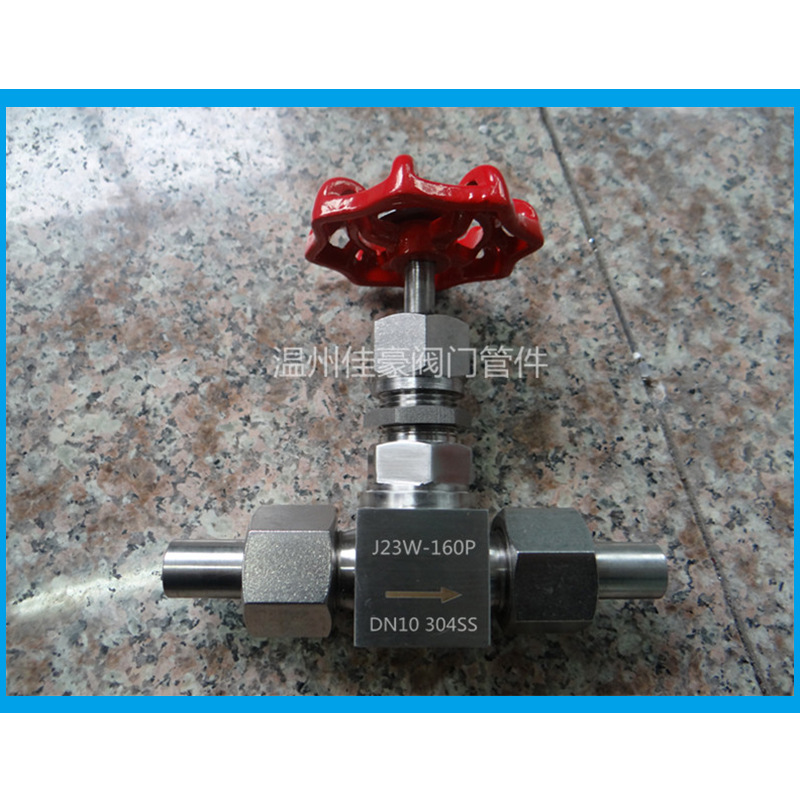J23W-64P带穿板隔板功能不锈钢外螺纹针型仪表截止阀，对焊式针阀-阿里巴巴