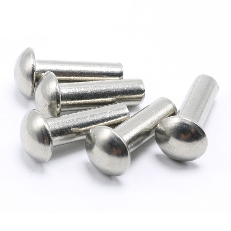 304不锈钢半圆头实心铆钉M0.8-M6 敲击式圆头铆钉GB867-阿里巴巴