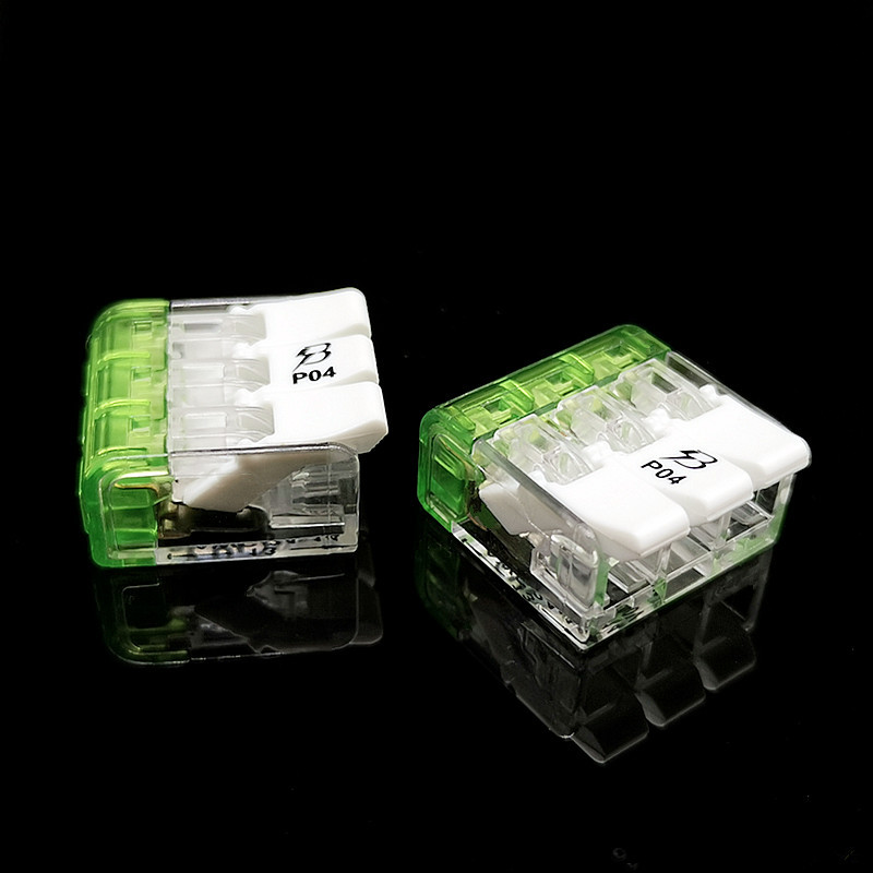 P04-3P自锁快速接线端子3位插拔分线器电线对接无螺纹端子认证-阿里巴巴