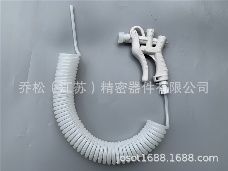 JOSOT乔松PP水枪DI纯水喷枪PE线圈软管弹簧伸缩管1/4耐酸碱腐蚀-阿里巴巴