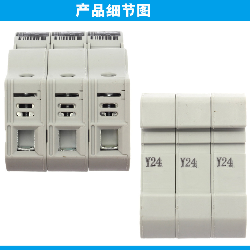 EATON伊顿BUSSMANN保险丝座CHCC1DIU带灯CLASS CC熔断器600V30A1P-阿里巴巴