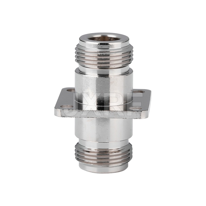 JXRF连接器同轴射频适配器N型转接头N-KKF N母转母法兰盘四孔方板-阿里巴巴