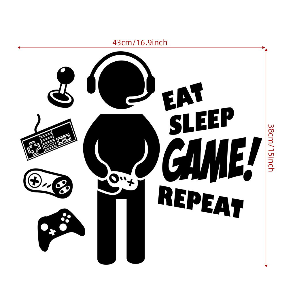 Game游戏精雕贴纸批发 配转移膜贴纸AF2040-2862黑色不干胶贴画-阿里巴巴