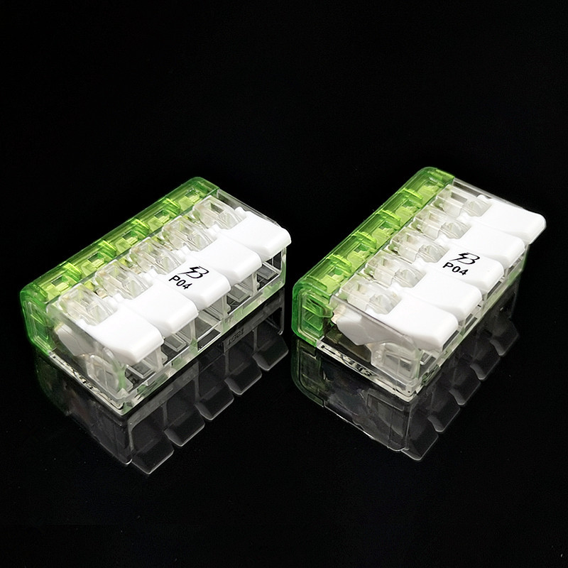 P04-5P自锁快速接线端子5位插拔分线器电线对接无螺纹端子认证-阿里巴巴