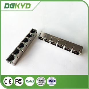 KRJ-56S16GGENL RJ45网口插座 8P8C网络连接器 1X6带灯带翅-阿里巴巴