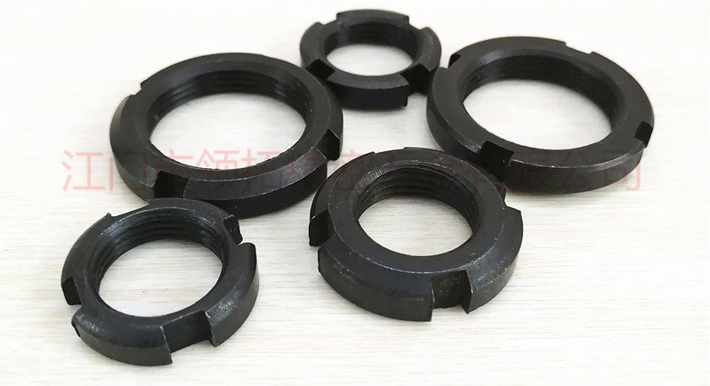 GB812国标圆螺母开槽锁紧螺母止退螺母四槽螺母并帽M10---M300-阿里巴巴