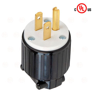NEMA 5-15P 125V15A 美标工业电源插头 LK7515P防触电-阿里巴巴