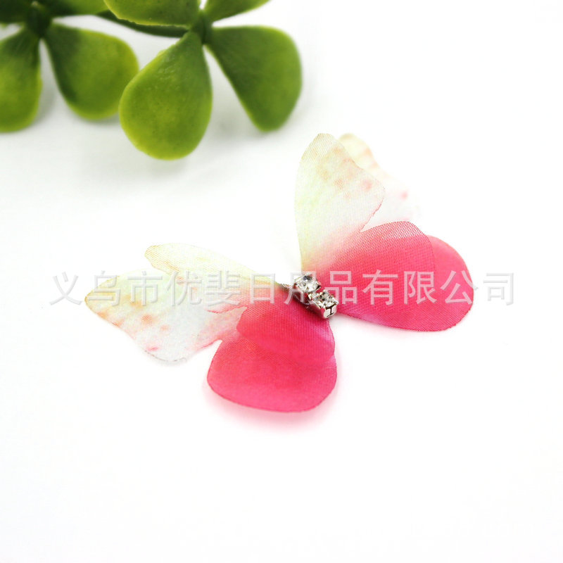 梦幻加钻大小组合双层薄纱蝴蝶 diy新娘发饰头饰材料 INS爆款蝴蝶-阿里巴巴