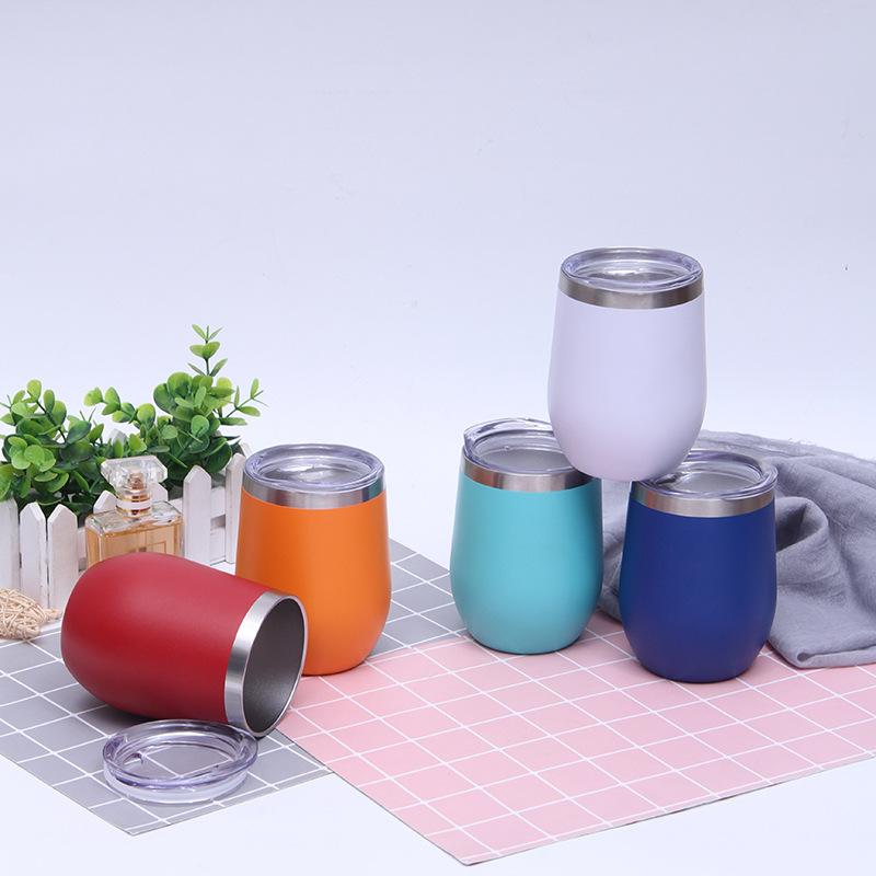 亚马逊简约304不锈钢保温杯双层真空咖啡杯swigU型12oz蛋壳杯现货-阿里巴巴