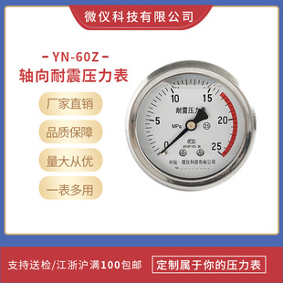 厂家直供 轴向压力表YN60Z/YN60ZT不带边/带边 抗震真空表-阿里巴巴