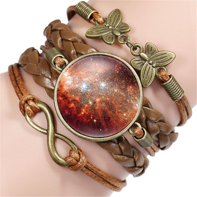 Creative retro Magic star geometry hand-woven multi-layer bracelet ...