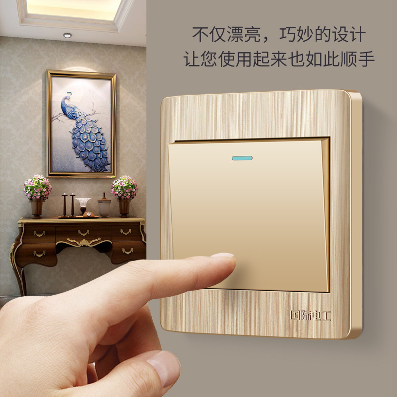 International Electrician 86 Wall Switch Socket Panel Brushed USB ...