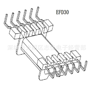 EFD30高频骨架EFD30变压器骨架 卧式6+6针螃蟹脚-3003-1-阿里巴巴