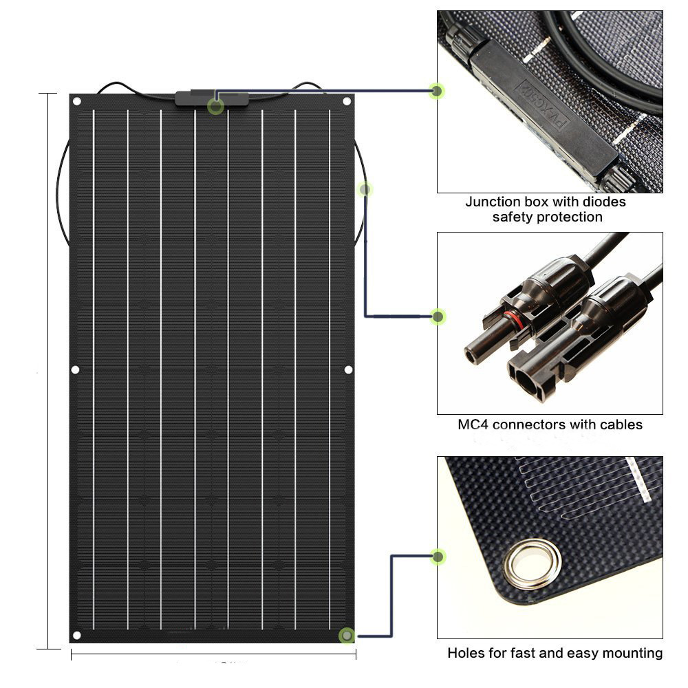 Hot sale ETFE semi-flexible monocrystalline solar panel outdoor yacht ...