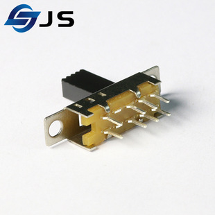 SS-23E04针脚三档微型拨动开关 双极3档8脚波动开关带耳滑动开关-阿里巴巴