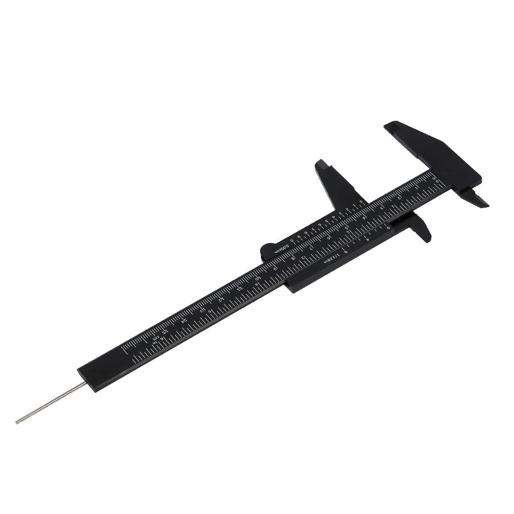 Cross-border eyebrow vernier caliper black white plastic caliper ...