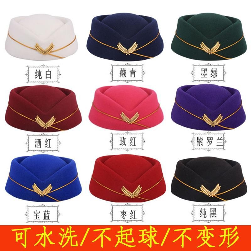 Red stewardess hat sailor dance hat snare drum team hat band ...