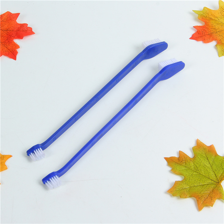 1pcs Pet Long Handled Dual Head Toothbrush-YUYING SUPPLY Wholesale Market