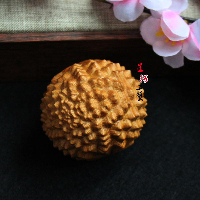Factory direct cypress wood carving durian hand piece cypress wood hand ...