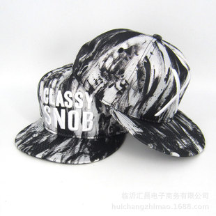 新款韩版水墨CLASSY SNOB字母刺绣嘻哈帽棒球帽平沿帽子厂家批发-阿里巴巴