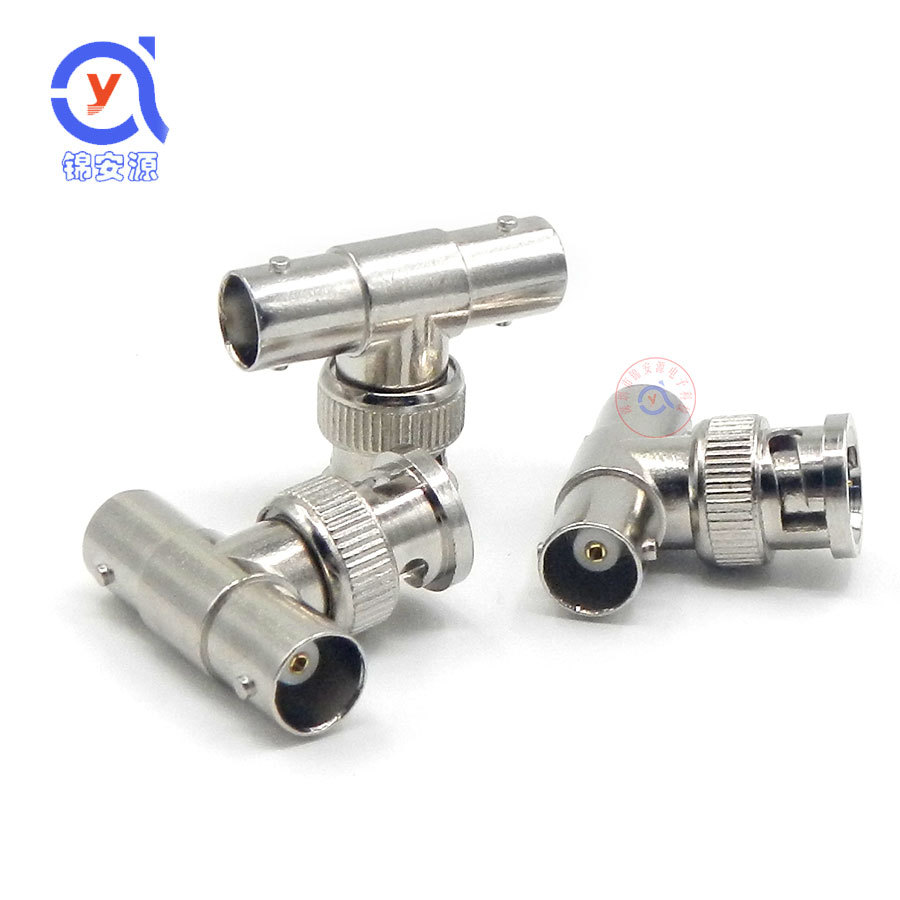 BNC三通监控同轴转换头一分二BNC/Q9视频接头两母一公 T型转接头-阿里巴巴