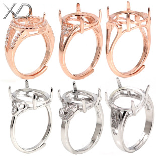 XD 925银旦面戒指托 diy镶嵌蜜蜡戒托 空托 女 DIY银戒指空托批发-阿里巴巴